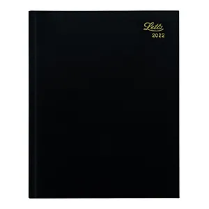 LETTS of London 10Y for Year 2022 Principal Desk Day to Page Journal, Black, Quarto Size (Y) - 10 1/4" X 8/1/4", C10YBK-22