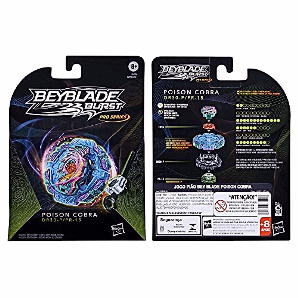BEYBLADE Burst Pro Series Poison Cobra Spinning Top Starter Pack - Defense Type Battling Game Top with Launcher Toy