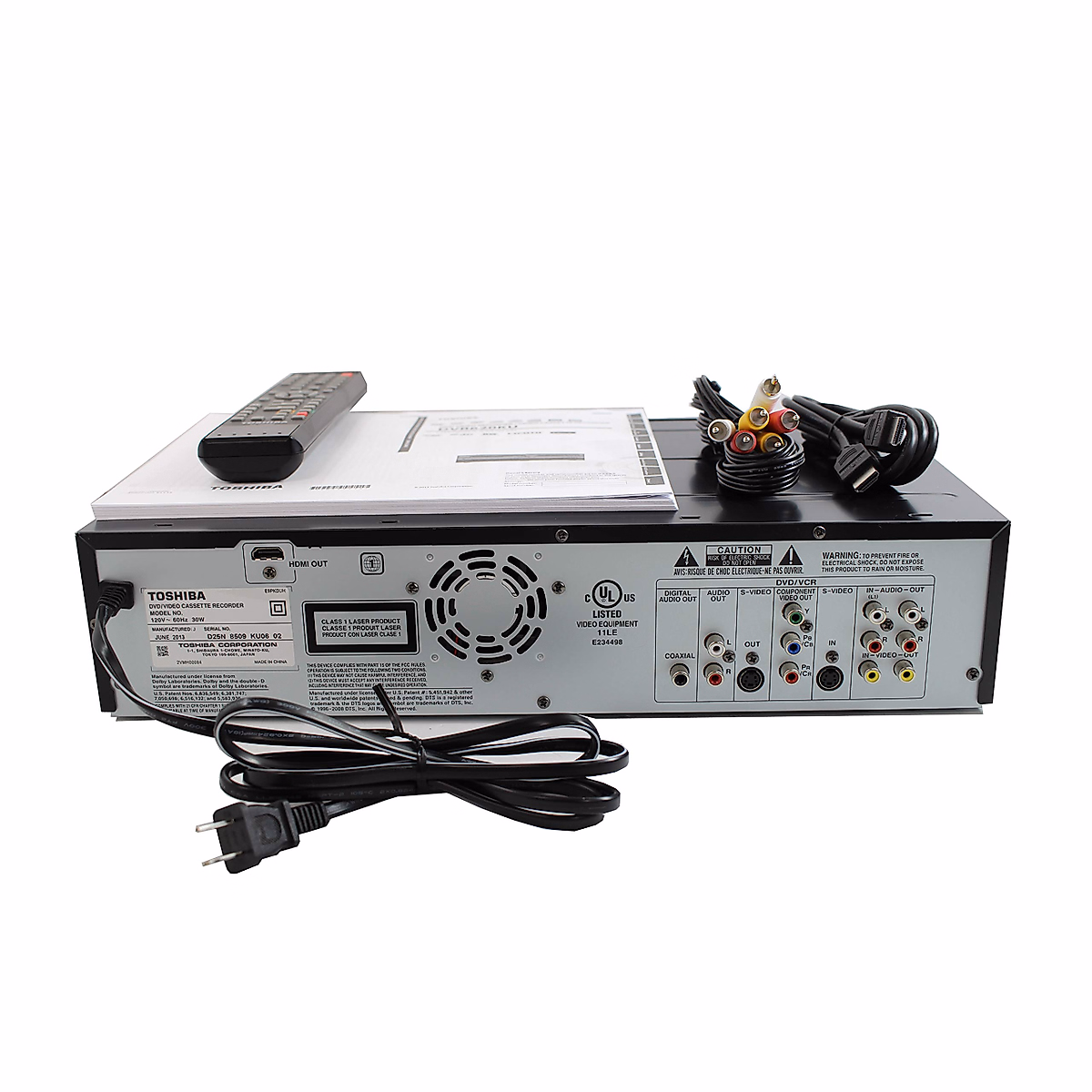 Toshiba VHS to DVD Recorder VCR Combo w/ Remote, HDMI