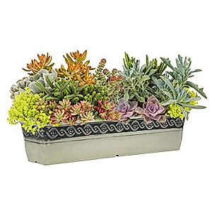 Classic Home and Garden 9418D-060 18" Corinthian Trough planter, Cast Concrete