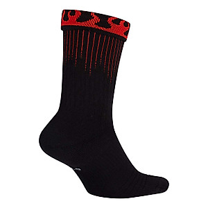 Nike Elite Fire Up Your Game Crew Socks (Black, Large)