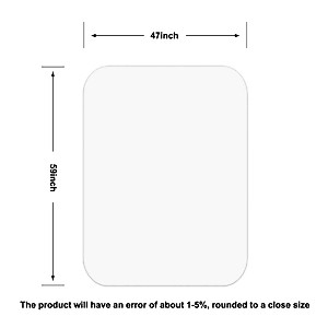 LeapYouth Large Office Chair Mat for Hardwood Floors - 48"×60" Anti-Slip Desk Chair Mat for Rolling Chairs - Heavy Duty Floor Protector for Home Office - Easy Clean and Flat Without Curling