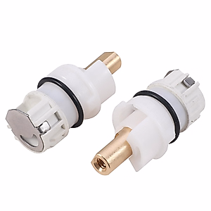 RP25513 Faucet Stem Assembly Compatible with Delta Two Handle Faucet Repair Kit with RP4993 Rubber Seat and Spring, Replacement Stems Cartridges for Delta Bathtub Shower Sink Bathroom Faucet, 2-PACK