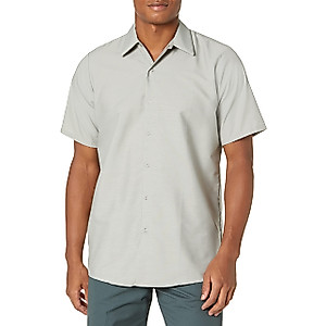 Red Kap Men's Specialized Pocketless Work Shirt, Light Grey, Short Sleeve 2X-Large