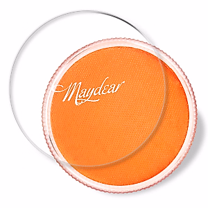 Maydear Face Body Paint Orange,Classic Single,Professional Face Paint Palette,Large Water Based Paints (30g)