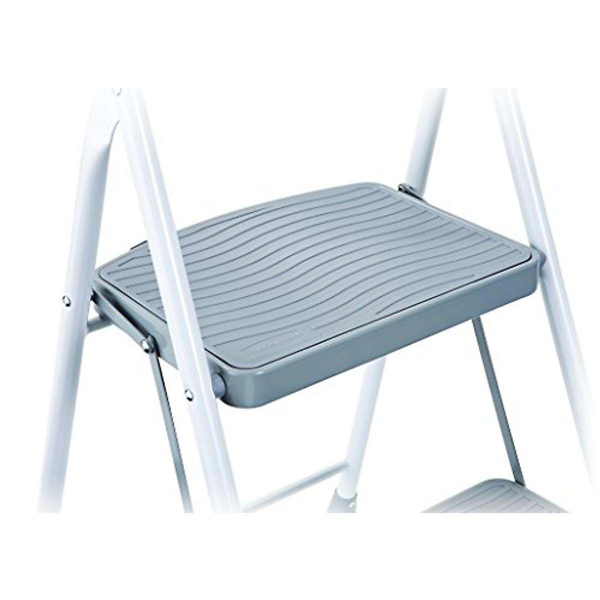 Rubbermaid RMS-2 2-Step Steel Step Stool, 225-pound Capacity, White