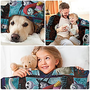 Before Christmas Blanket, Super Soft Flannel Throw Blanket Plush Lightweight Blanket Sofa Bed Living Room Sofa Blanket Suitable for Adults and Kids 80*60 in