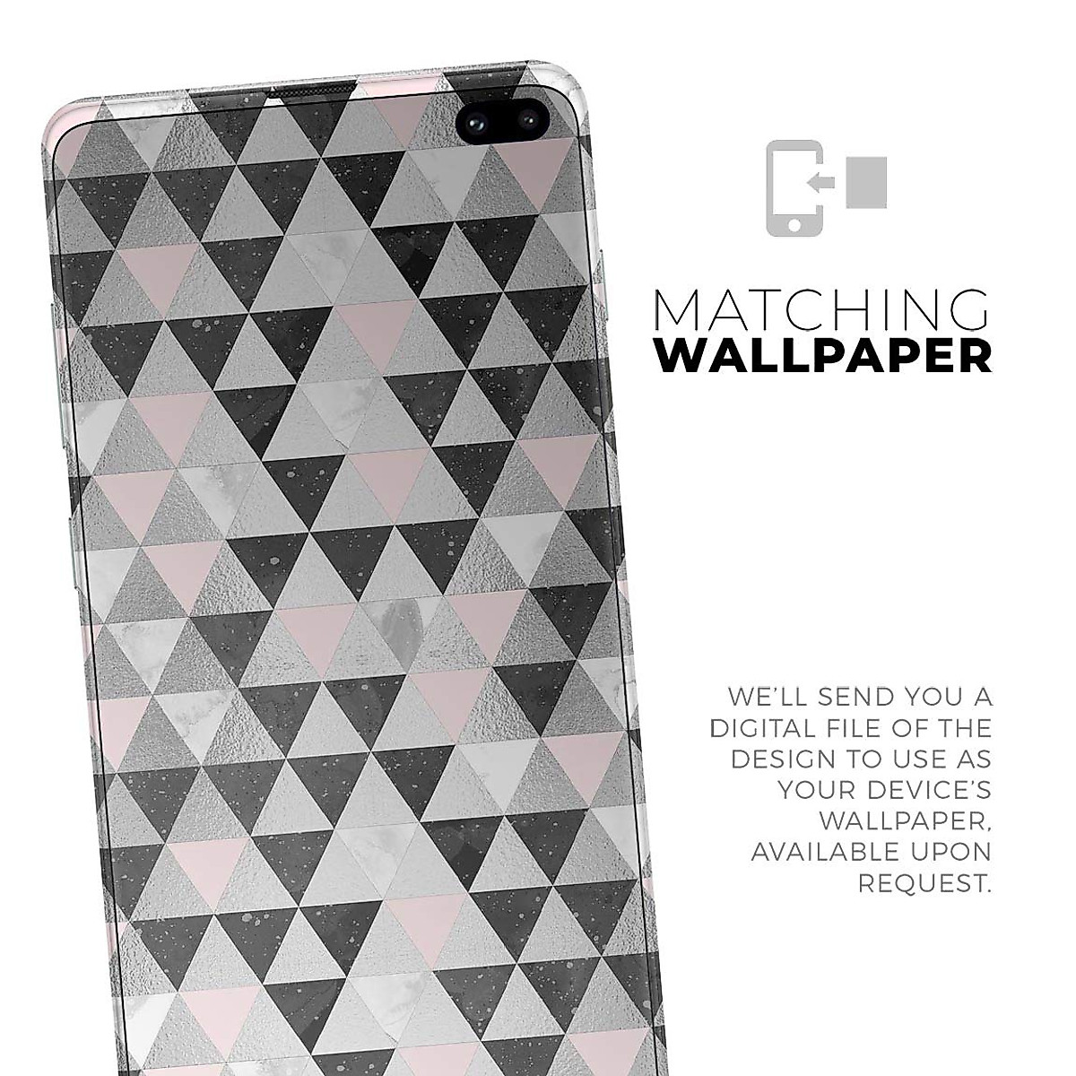 DesignSkinz Karamfila Silver & Pink Marble V6 Protective Vinyl Decal Wrap Skin Cover Compatible with The Samsung Galaxy S20 (Screen Trim & Back Glass Skin)