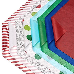 American Greetings 200 Sheet Bulk Winter Assortment Christmas Tissue Paper for Birthdays and All Occasions