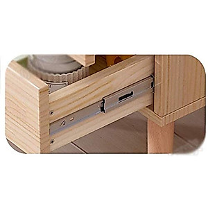 AYKDAS Bedside Table Bedroom Bedside Table, Bedside Table Bedside Table Solid Wood Double Drawer Cabinet for Bedroom Living Room Apartment, Full Assemble