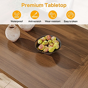 Tribesigns Home Office Executive Desk: 62 Inches Wood Computer Desk Office Table, Farmhouse Rustic Writing Study Desk with Solid Thickened Tabletop and Frame, Business Workstation, Brown