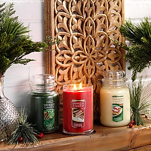 Yankee Candle Balsam & Cedar Scented, Classic 22oz Large Jar Single Wick Candle, Over 110 Hours of Burn Time