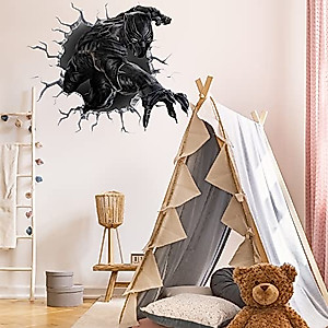 3D Superhero Wall Decals Vinyl Art Home Decor Kids Room Playroom Studios Wall Décor PVC Decoration Gift Supplies(15.7“x19.6")