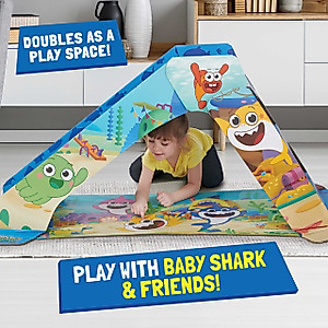 Pop2Play Indoor Playground – Baby Shark Slide for Kids – Durable Foldable Cardboard Slides 100% Safe for Toddlers, Multicolored
