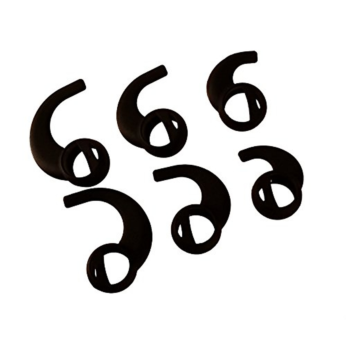 Far End Gear BudLoks Earphone Sport Grips for Apple iPod and Earpod Style Earbuds - AirPods, iPhone 3/4/5/6, Black