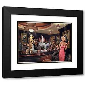 ArtDirect Java Dreams II 24x17 Black Modern Wood Framed with Double Matting Museum Art Print by Consani, Chris