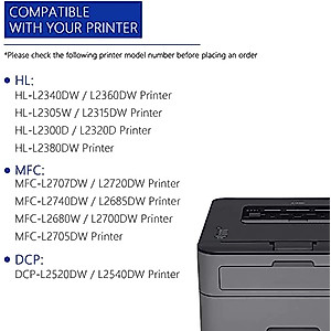 TN660 High Yield Black Toner Cartridge 2PK TN-660 ： VASERIK Compatible Replacement for Brother HL-L2300D HL-L2320D HL-L2340DW Printer