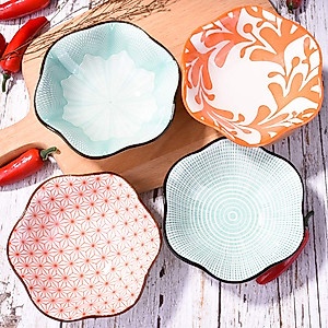 Whitenesser Soy Sauce Dish Dipping Sauce Bowl Seasoning Dishes Soy Dipping Sauce Dishes-Set of 4