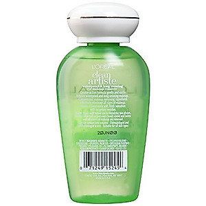 L'Oreal Paris Clean Artiste - Eye Makeup Remover - Waterproof & Long Wearing - Net Wt. 4.0 FL OZ (118 mL) Per Bottle - Pack of 2 Bottles