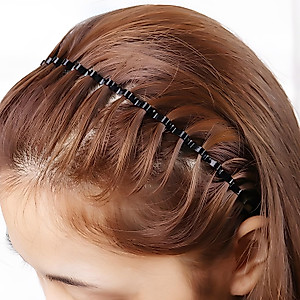 Lingfeng Yinuo 6-piece set of unisex metal headbands for men and women, outdoor anti slip headbands