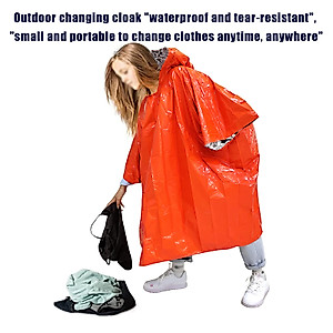 2pcs Emergency Blanket Poncho, 39.3 x 53inch Thermal Mylar Space Blanket Rain Ponchos Survival Gear and Equipment for Outdoor Activity Camping Hiking