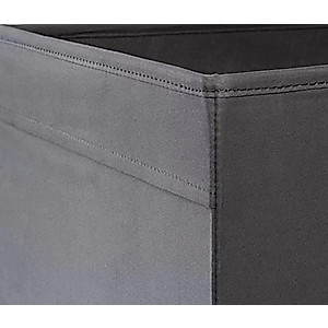 Cloth Storage Bins 13x15x13, Foldable Cubes Box Baskets Containers Organizer for Drawers, Home Closet, Shelf, Nursery, Cabinet, Large Set of 2 (Dark Gray)