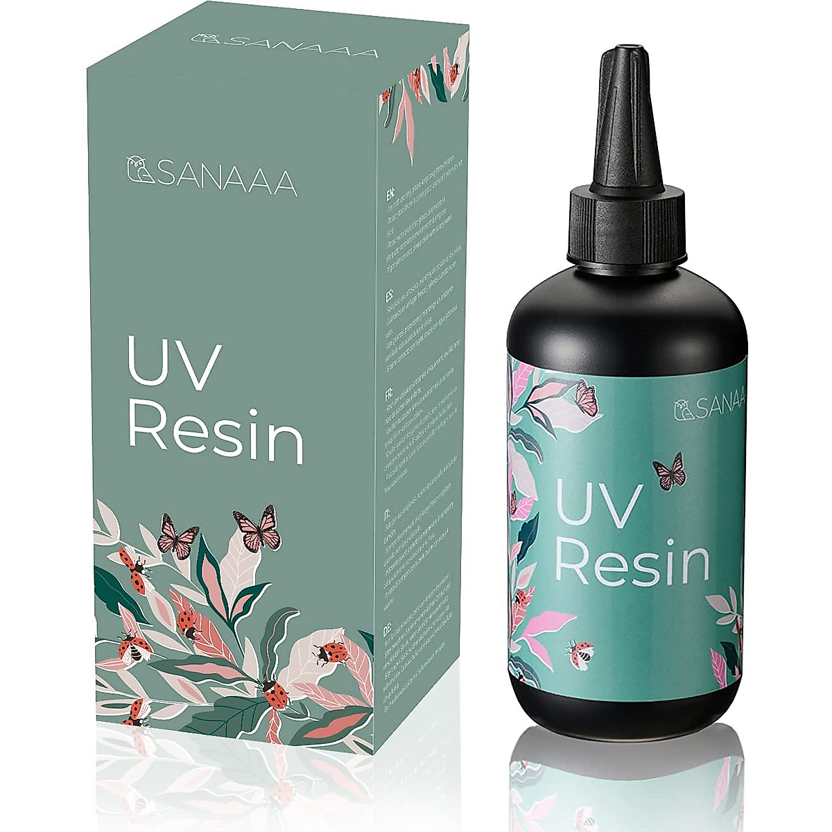 UV Resin 200g/7oz One Minute Fast Curing Clear Hard Type for Polymer Clay Seal, Tumbler, Pen, DIY Earring Pendant Jewelry Making