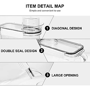 Cabilock Laundry Detergent Basket Washing Powder Container Plastic Laundry Hamper with Lid Spoon for Detergent Laundry Condensate Bead 18x29CM