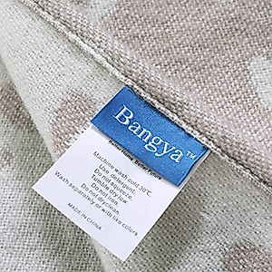 Bangya Acrylic Jacquard Throw Blanket with Decorative Fringe for Travel,Bed, Sofa, Couch,Office (Grey, 50inch x 60inch)