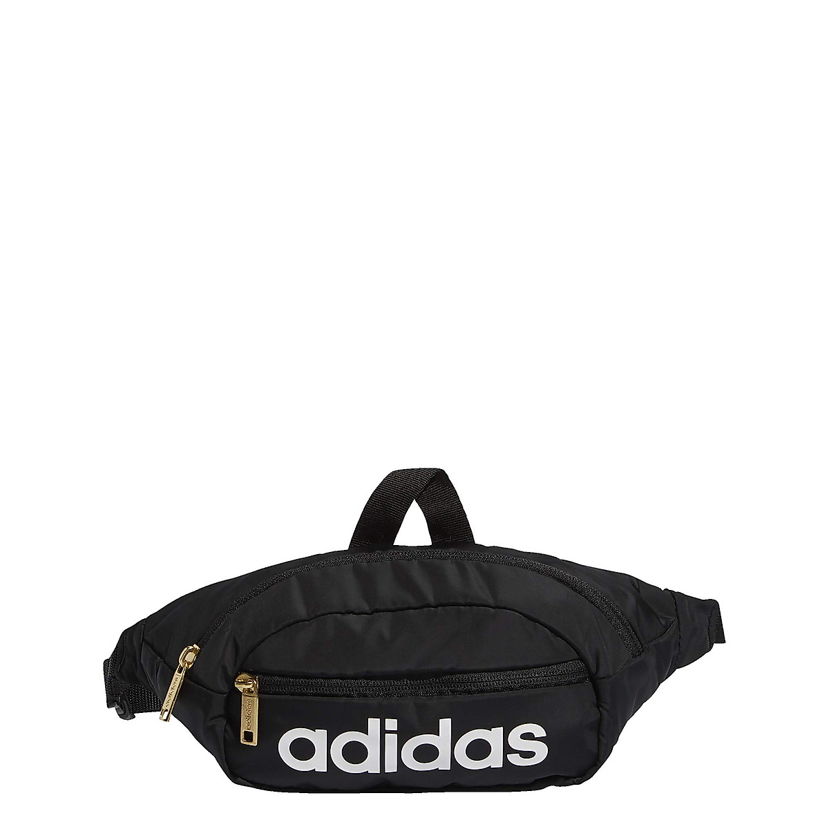 adidas Core Waist Pack Fanny Bag, Black/White/Gold Metallic, One Size