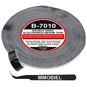 MMOBIEL 1 mm Double Sided Layer Strong Adhesive Tape 50 m Long Roll (Black) for Smartphone Tablet Repair