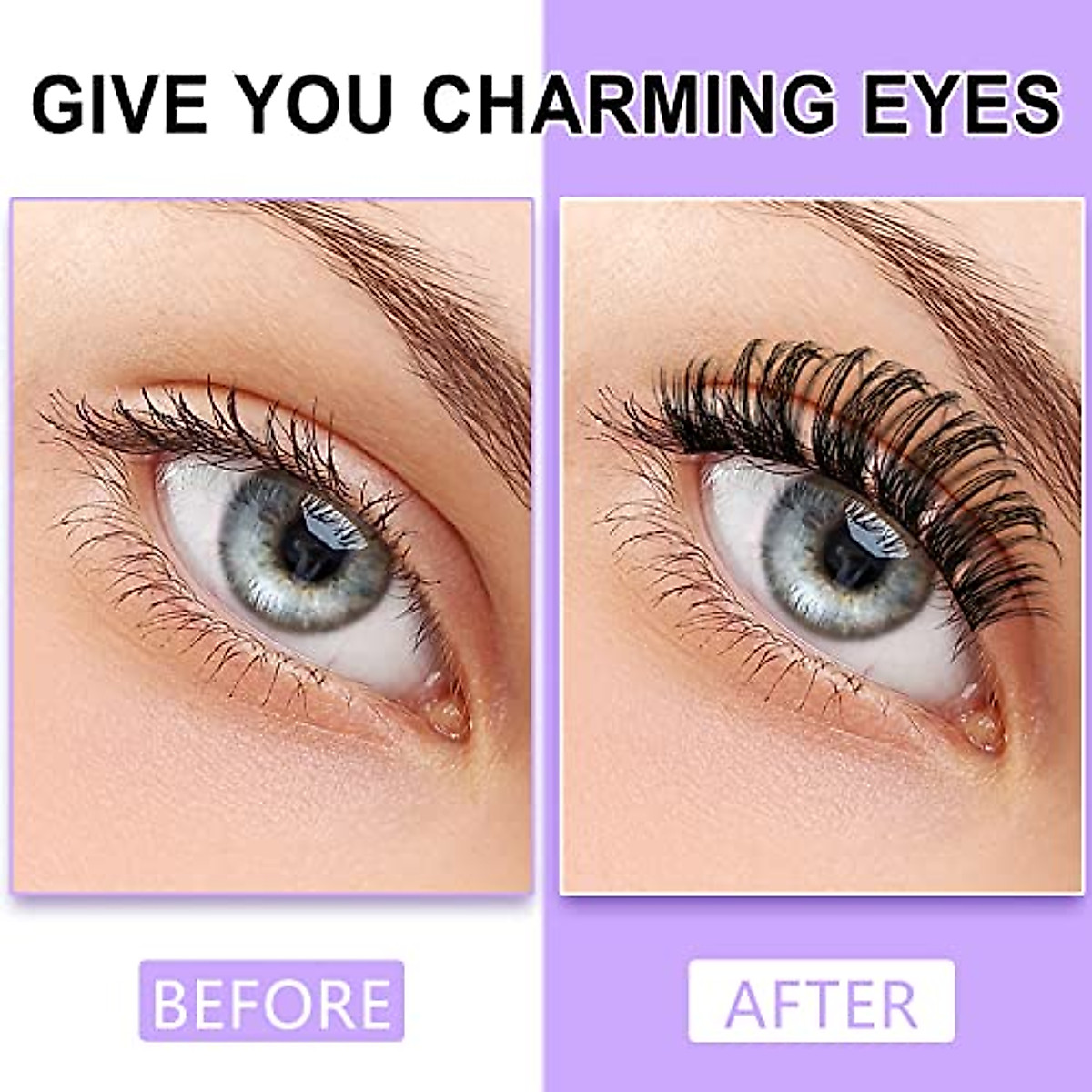 Kugge Cluster Lashes DIY Eyelash Extensions, 240Pcs D Curl Cluster Eyelashes, 8-16mm Mixed Length Individual Lashes Cluster, 3D Effect Natural Wispy Lash Extensions at Home (20D+The Devil)