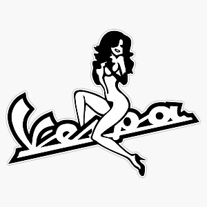 CNW Studio Vespa Vinyl Waterproof Sticker Decal Car Laptop Wall Window Bumper Sticker 5"