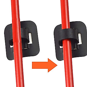 Keenso Bike Cable Hose Grips, Housing Hose Guide Mountain Road Mountain Bike Brake Cable Tube Guide Shifter Adapter Bicycle Frame C-Clips(6)