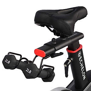 Echelon Smart Connect Fitness Bike, 30-Day Free Echelon Membership, Easy Storage, Small Spaces, Cushioned Seat, Solid Design, HIIT, Top Instructors, 32 Resistance Levels, Bluetooth, EX3-Red