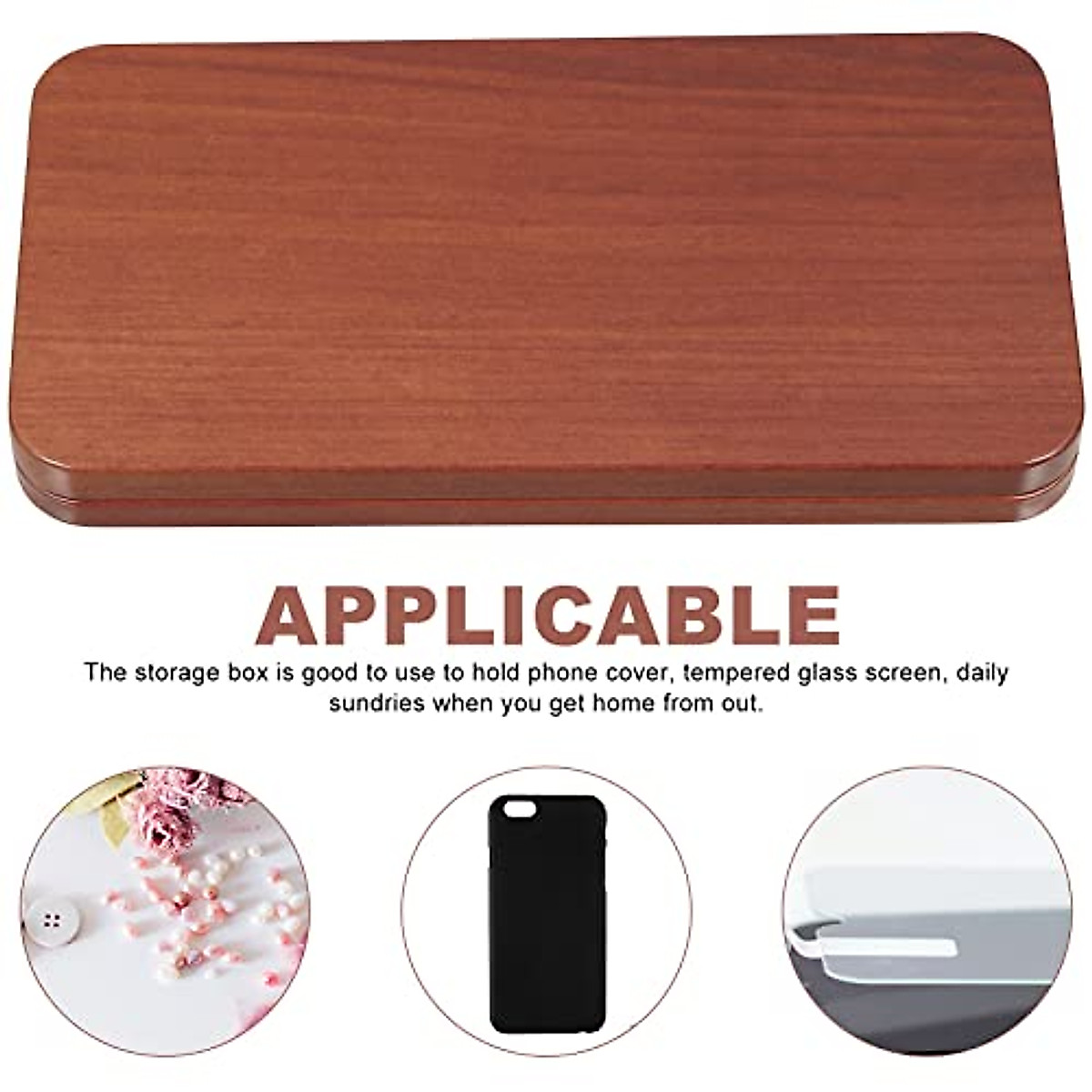 Cabilock Desktop Stand Desktop Stand Glass Containers 4pcs Metal Portable Storage Box Empty Tins with Lid Screen Protector Organizer Desktop Stand Glass Containers Glass Containers