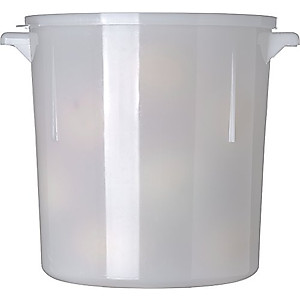 Carlisle FoodService Products 060002 BPA-Free Bains Marie Round Storage Container, 6 Quart, White