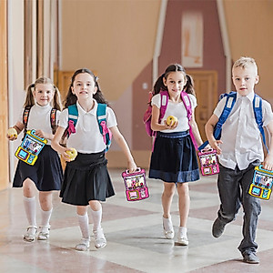 30 PCS Bulk Gift Bags for Kids with Handle,Children Large Goodie Bags with Stand-up Bottom, Grip Seal Party Favor Bag, Students Back to School Treat Bag, Cute Snack Candy Bags for Birthday, Classroom