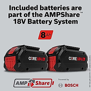 BOSCH GBH18V-36CK24 PROFACTOR™ 18V Connected-Ready SDS-max® 1-9/16 In. Rotary Hammer Kit with (2) CORE18V® 8 Ah High Power Batteries