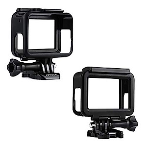 SOONSUN Frame Mount Housing Case Compatible with GoPro Hero 5 6 7 Black, Hero7 Silver, Hero7 White, Hero (2018) Cameras