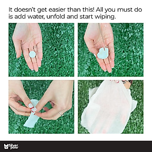 Silver Paw Expandable Pet Wipes, Toilet Paper Tablets for Dogs, Compressed Towels, Coin Tissue, Reusable & Fragrance Free, 720 per Pack, Includes 2 Carry Cases