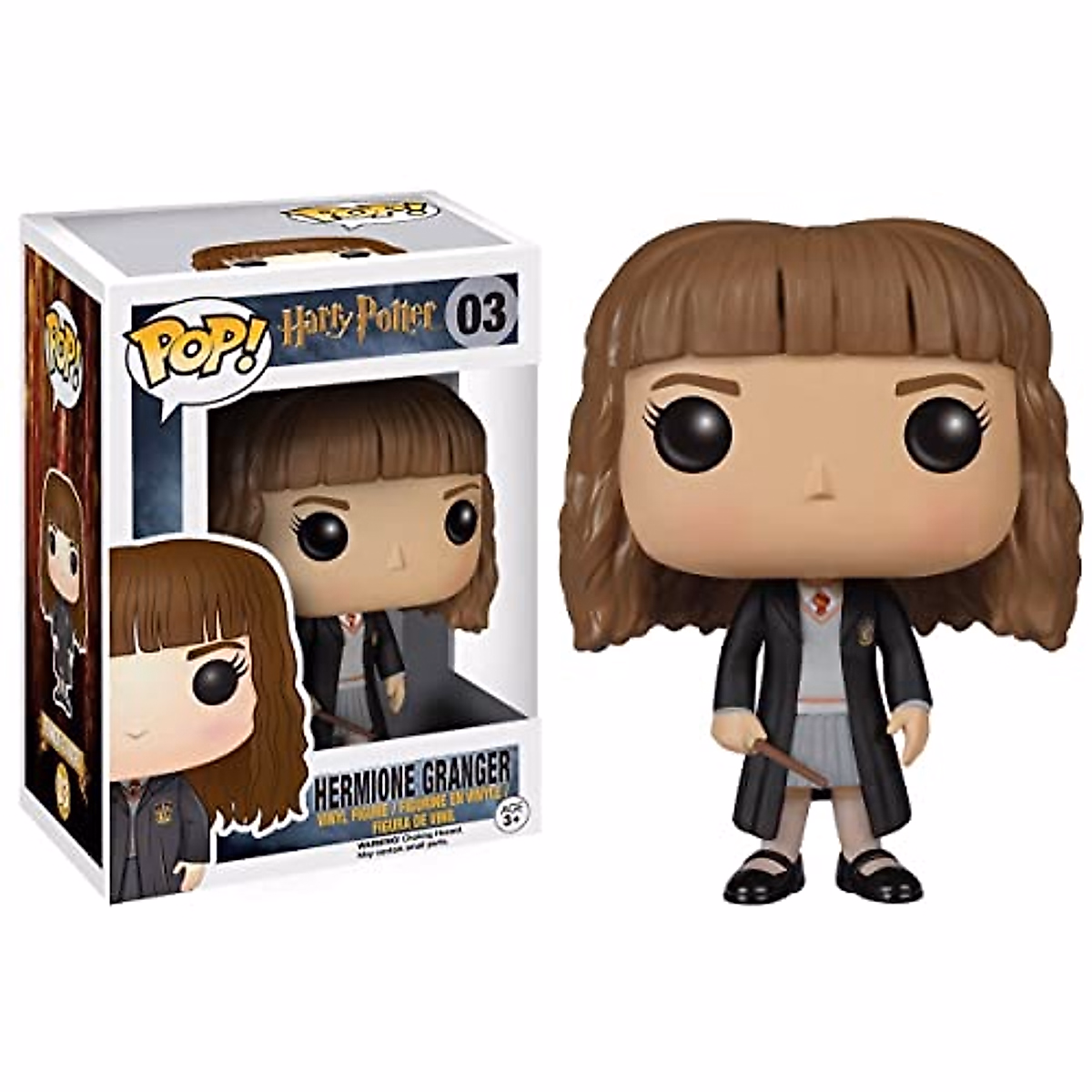Funko Harry Potter - Hermione Granger #03 Pop! Vinyl Figure (Bundled with Compatible Pop Box Protector Case), Multicolor, 3.75 inches