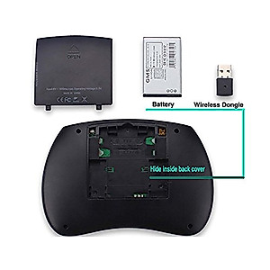 (Upgraded)Rii 2.4GHz Mini Wireless Keyboard with Touchpad,QWERTY,LED Backlit,Portable Keyboard for laptop/PC/Tablets/Windows/Mac/TV/Xbox/PS3/Raspberry Pi .(i8+ Black)