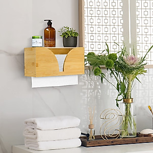 Paper Towel Dispenser, Folded Paper Towel Holder with Lid, Commercial C-Fold, Z-Fold, Trifold Hand Paper Towel Holder Dispenser for Bathroom and Kitchen, Wall Mount or Countertop for Multifold