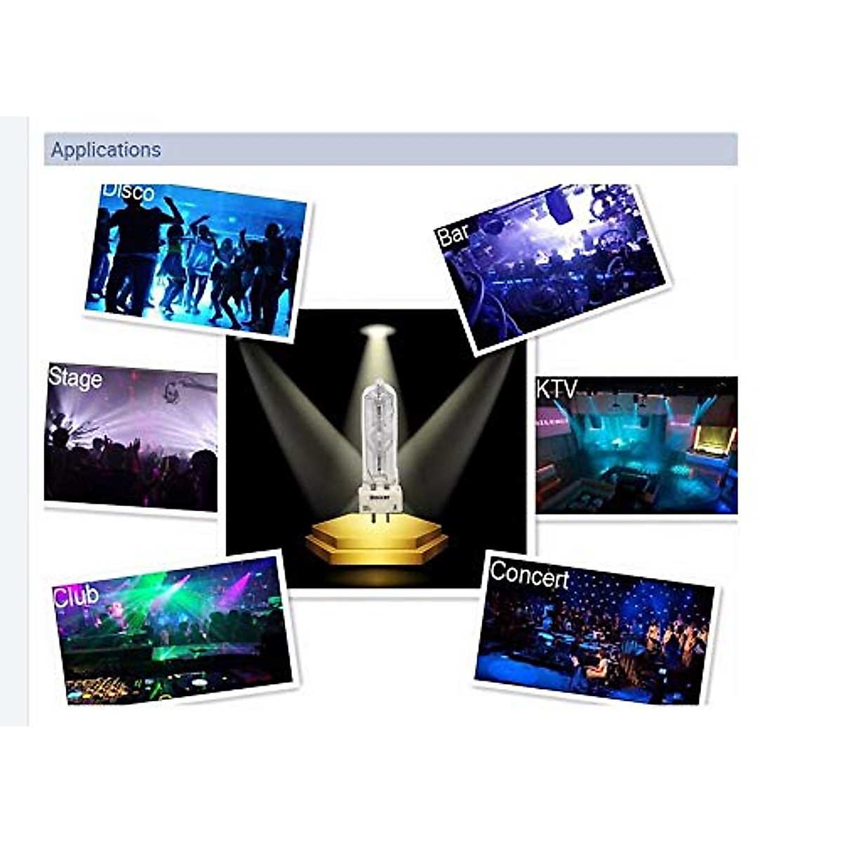 BORYLI MSD250 / 2, MSD250,Stage Studio Lamp 250 Watts 90V DJ Stage Bulb RSD 250/2