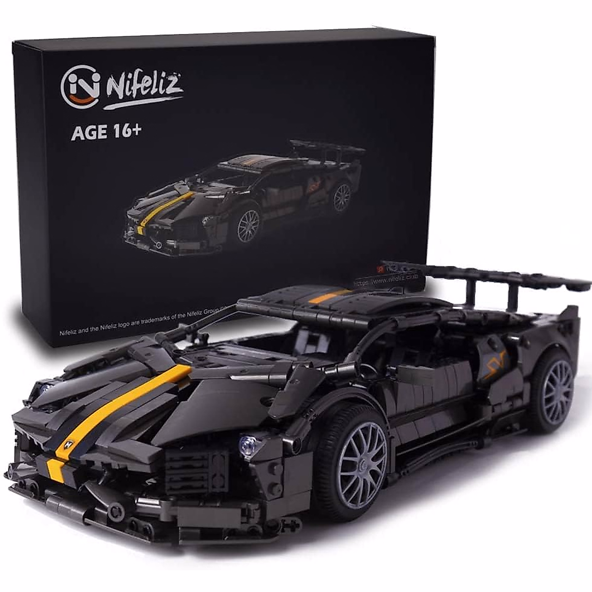 Nifeliz L670 Sports Car MOC Building Blocks and Construction Toy, Adult Collectible Model Cars Set to Build, 1:14 Scale Sports Car Model (1337 Pcs)
