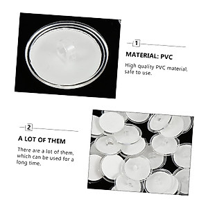 GREENADSCAPE 50 Pcs Ceiling Disc Sticky Ceiling Hook Hanger Punch- Wall Hooks Rack Practical Suction Cup Hooks Wall Mounted Clothes Hanger Poster Hanger No Convenient Hooks Sucker Shelf PVC