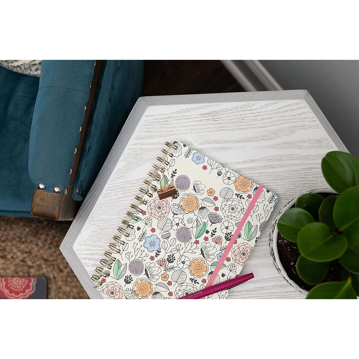 Southworth Academic Planner (July 2021-June 2022), 7" x 9.25", Bright Floral Burst, 28 lb./105 gsm Paper, Medium Twin Wire (92115)
