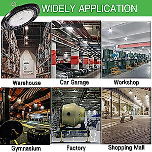 LED Flying Direct 480V LED UFO Hig Bay Light 240W, 1000W MH/HPS Equivalent, 36000LM, 5000K 200-480V Input Voltage, Open Hook, 1-10V Dimmable DLC Premium ETL Approved