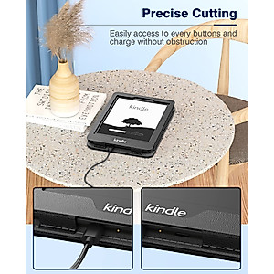 MoKo Case Fits 6" Kindle Paperwhite(10th Gen, 2018 Release)/All Paperwhite 2012-2017, Auto Wake/Sleep Standing Origami Slim Shell Cover with Auto Wake/Sleep for Kindle Paperwhite 2018 E-Reader - Black